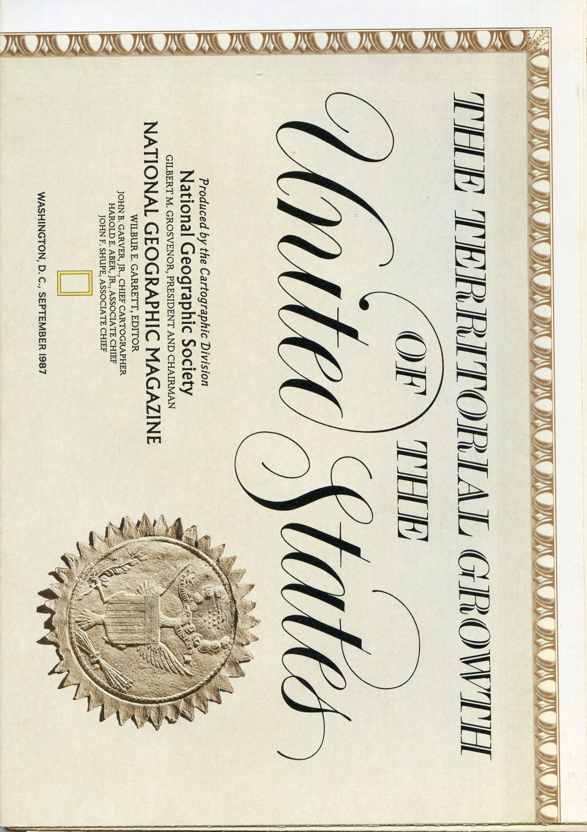 Map September 1987 - National Geographic Back Issues