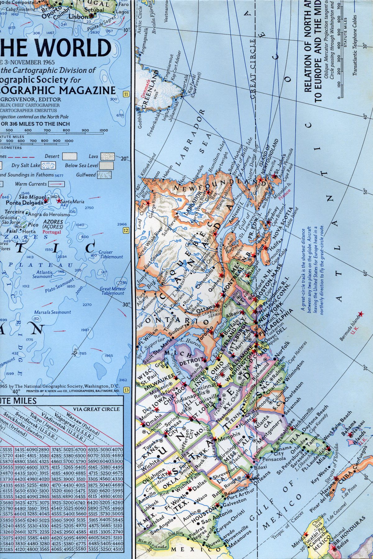 Map November 1965 - National Geographic Back Issues