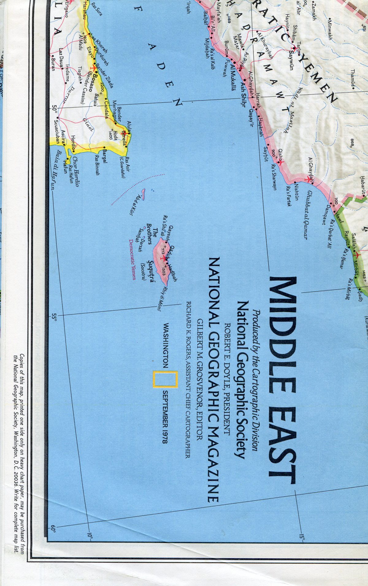 Map September 1978 - National Geographic Back Issues