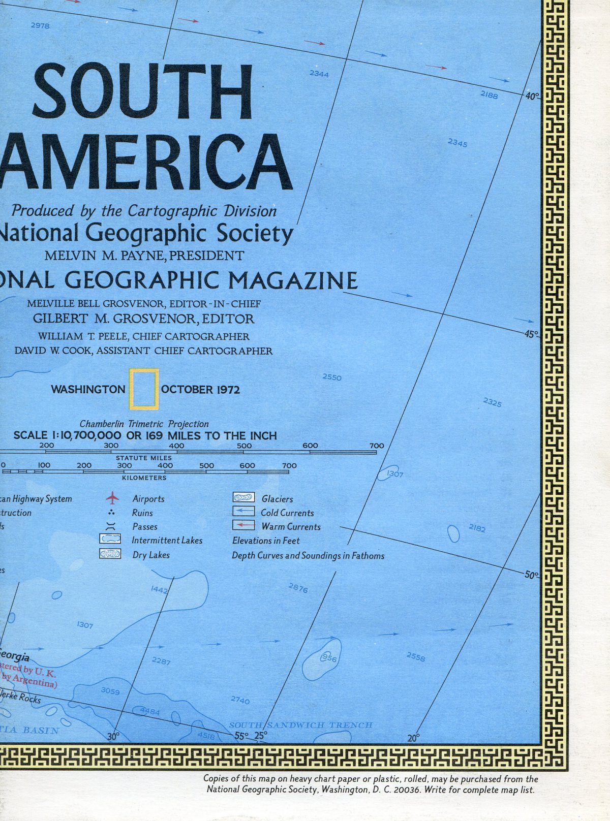 Map October 1972 - National Geographic Back Issues