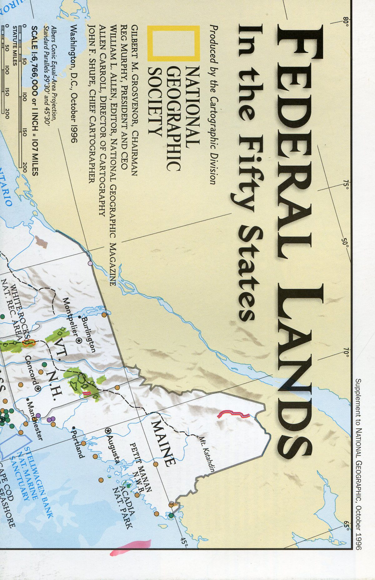 Map October 1996 - National Geographic Back Issues