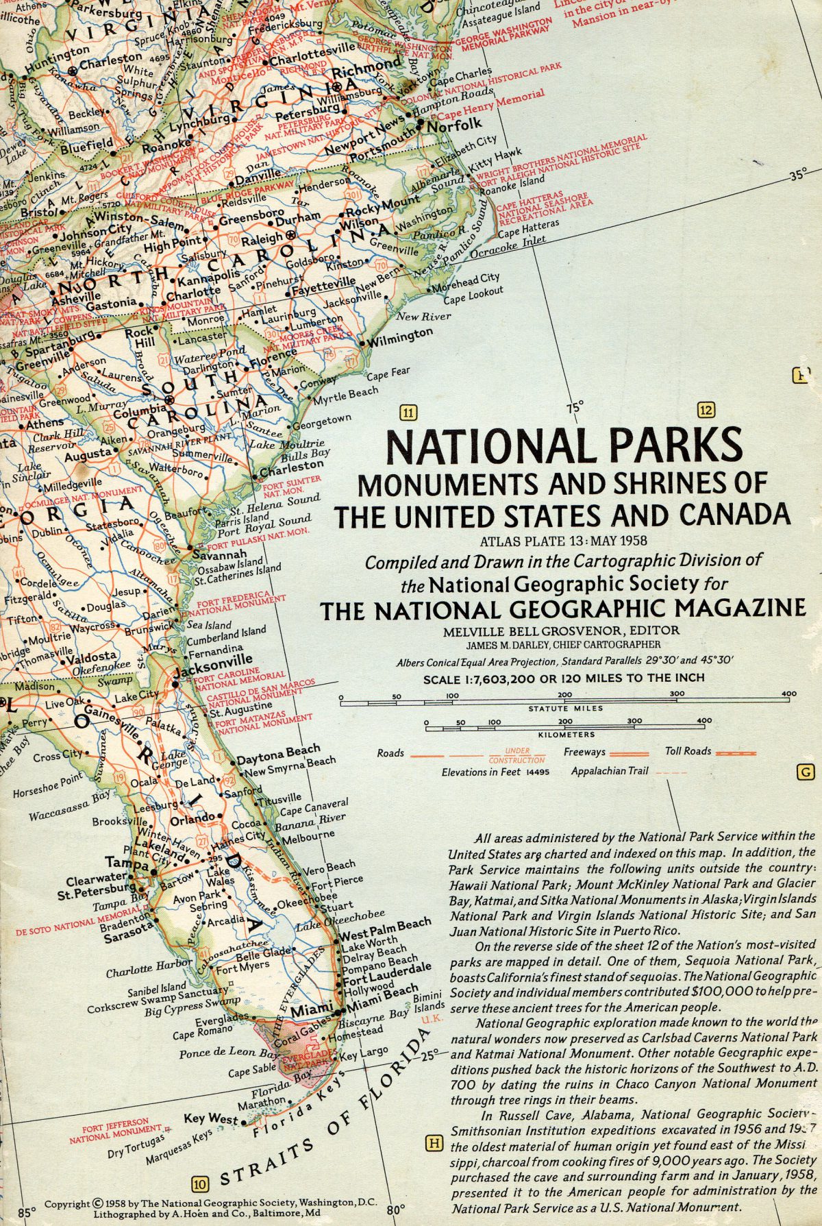 Map May 1958 - National Geographic Back Issues