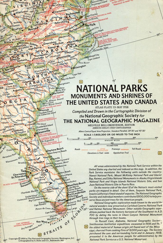 Map May 1958 - National Geographic Back Issues