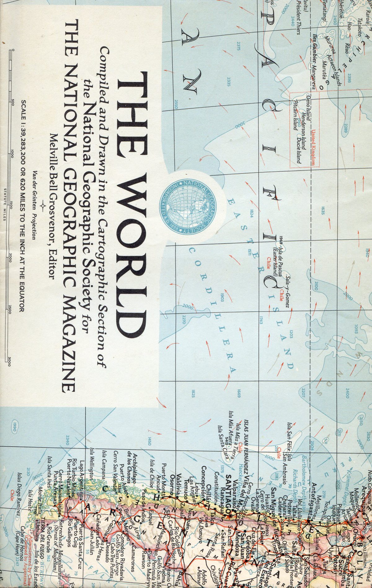 Map March 1957 - National Geographic Back Issues