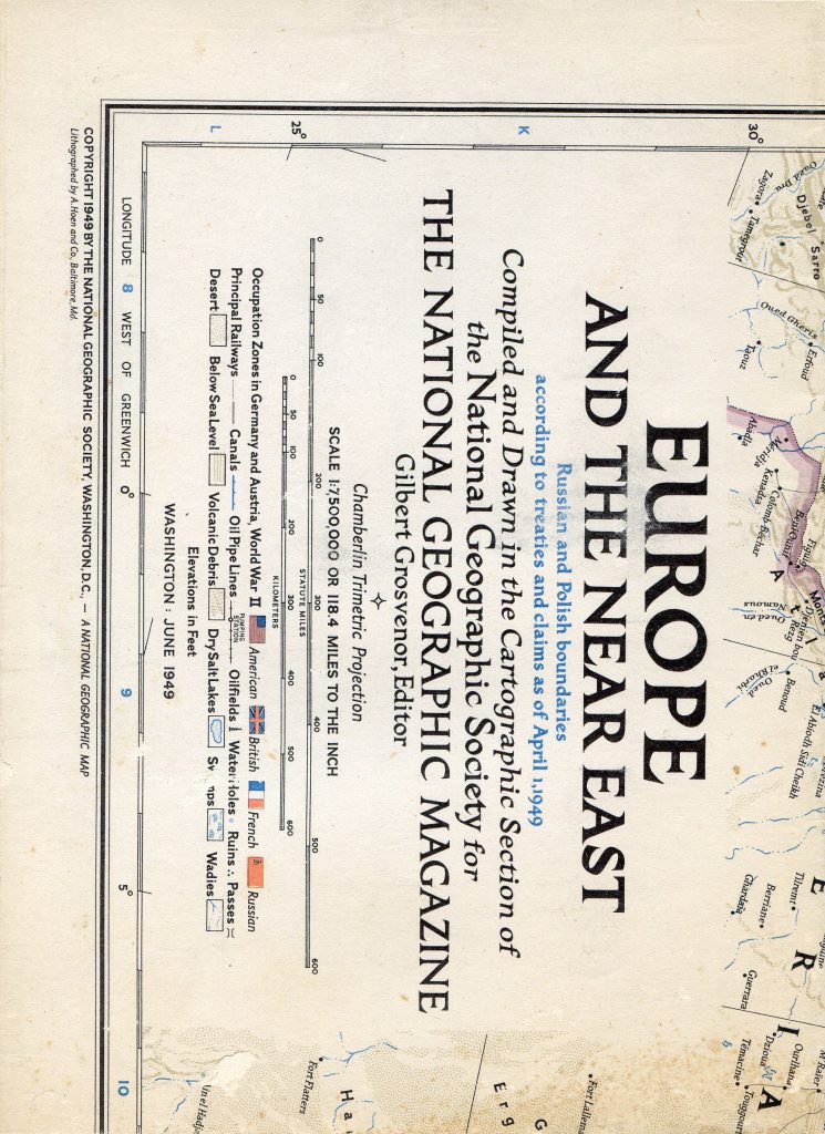 Map June 1949 - National Geographic Back Issues
