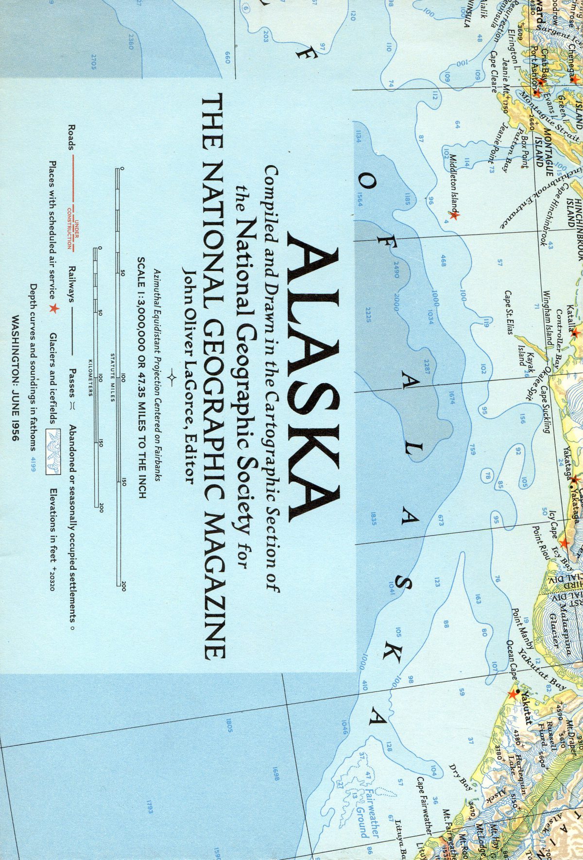 Map June 1956 - National Geographic Back Issues