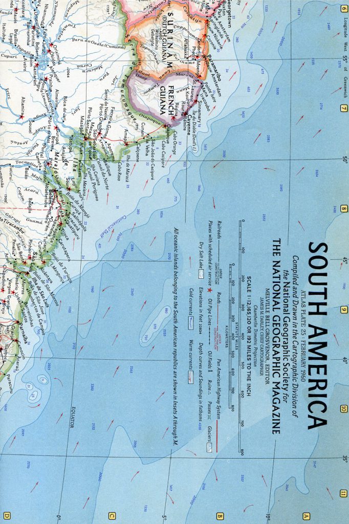 Map February 1960 - National Geographic Back Issues