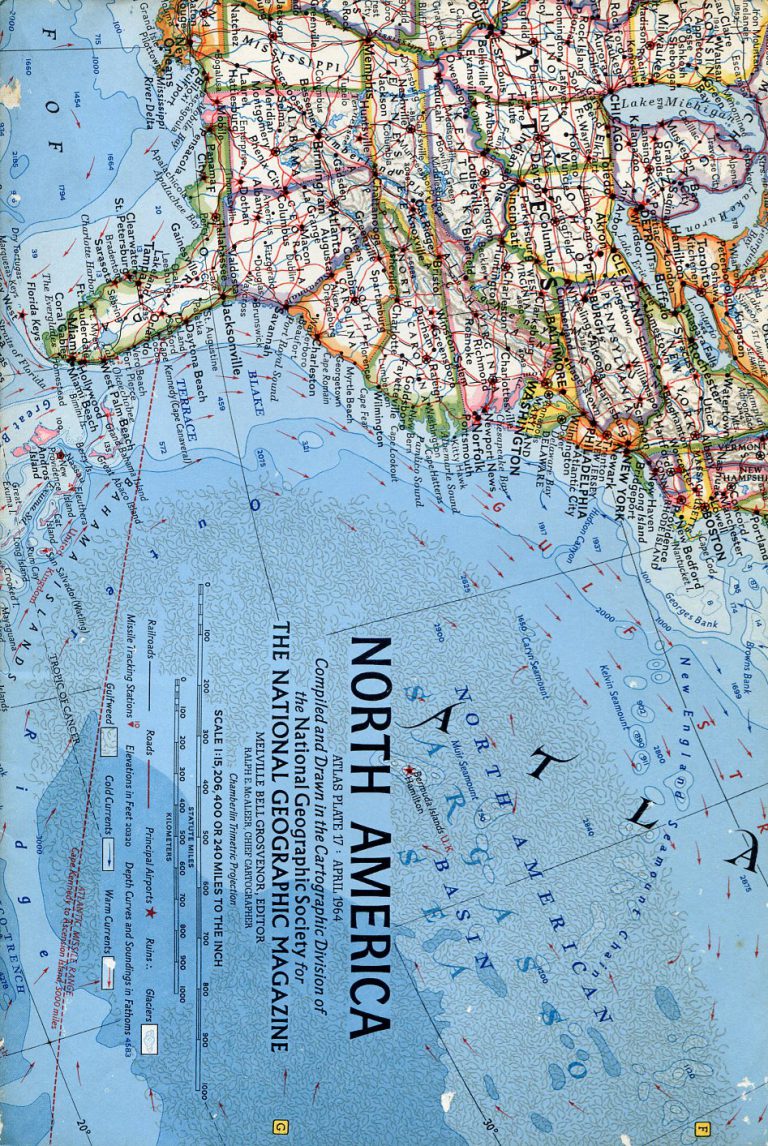 Map April 1964 - National Geographic Back Issues