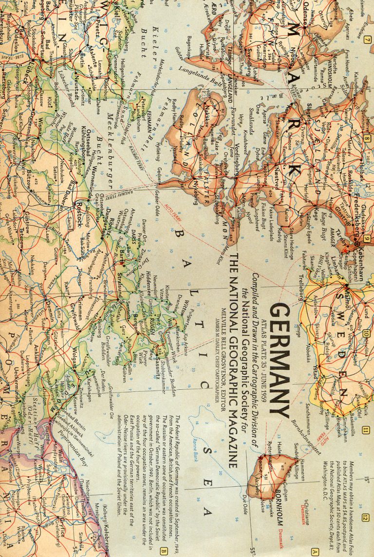 Map June 1959 - National Geographic Back Issues