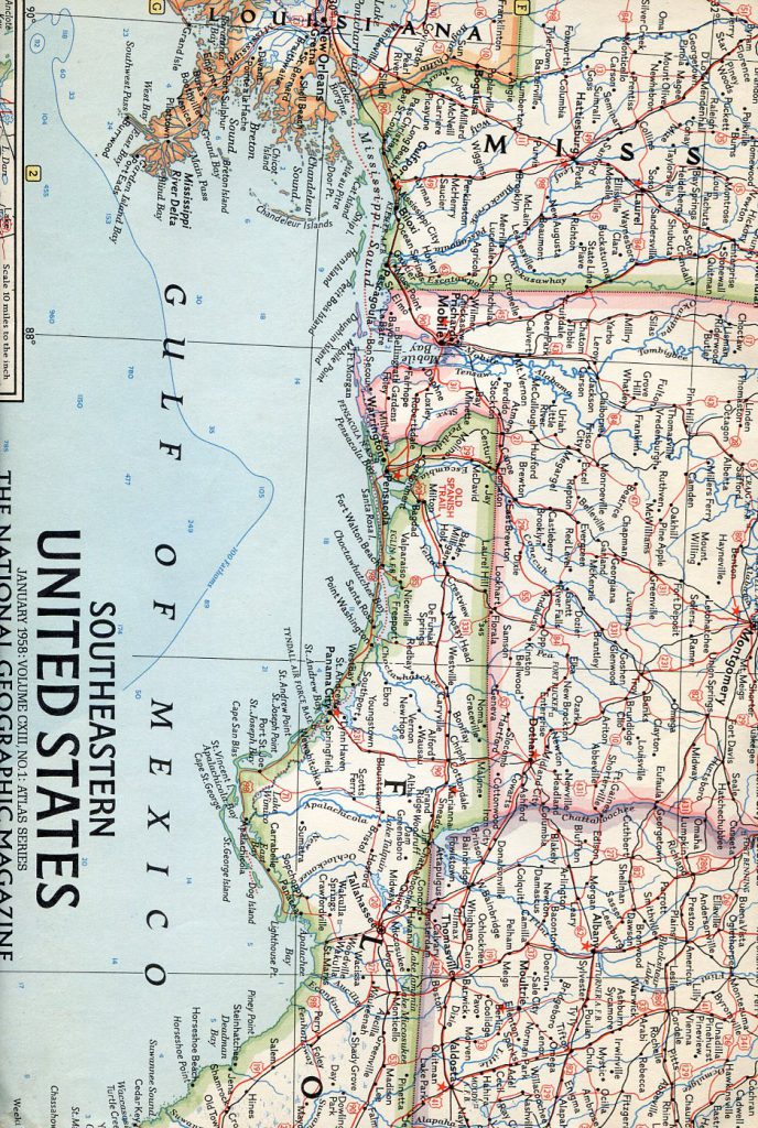 Map January 1958 - National Geographic Back Issues