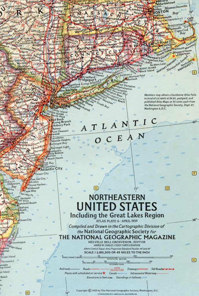 Map April 1959 - National Geographic Back Issues