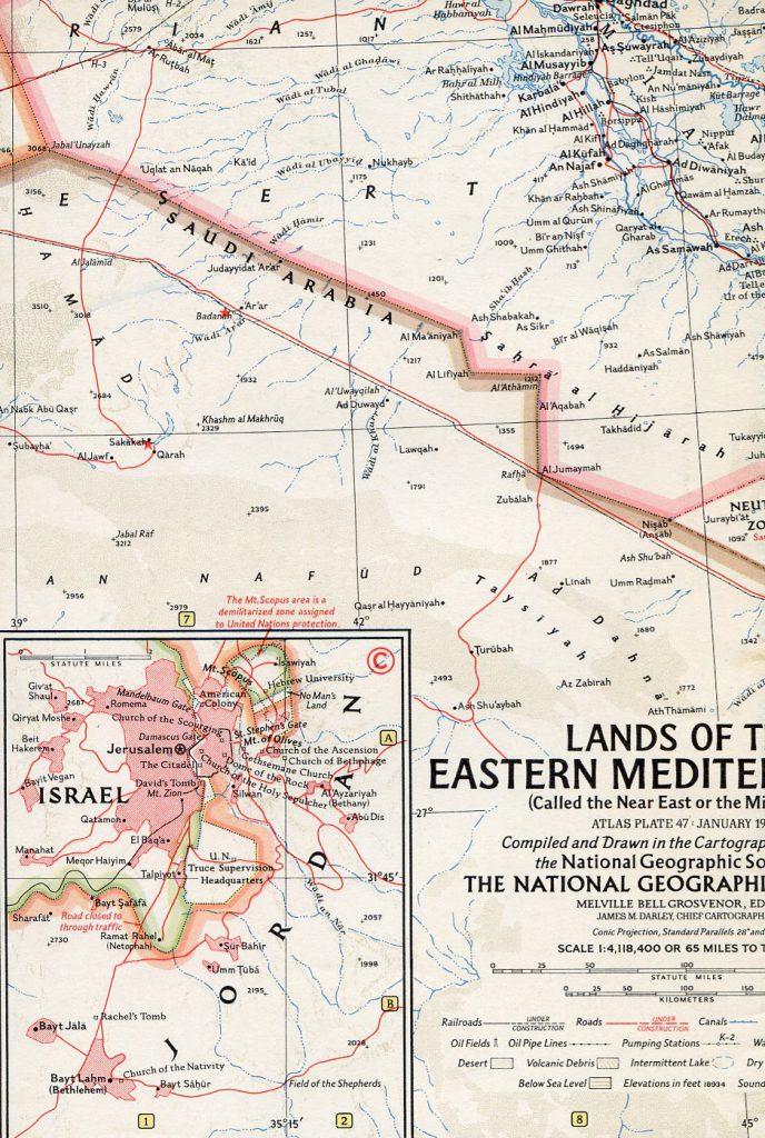 Map January 1959 - National Geographic Back Issues