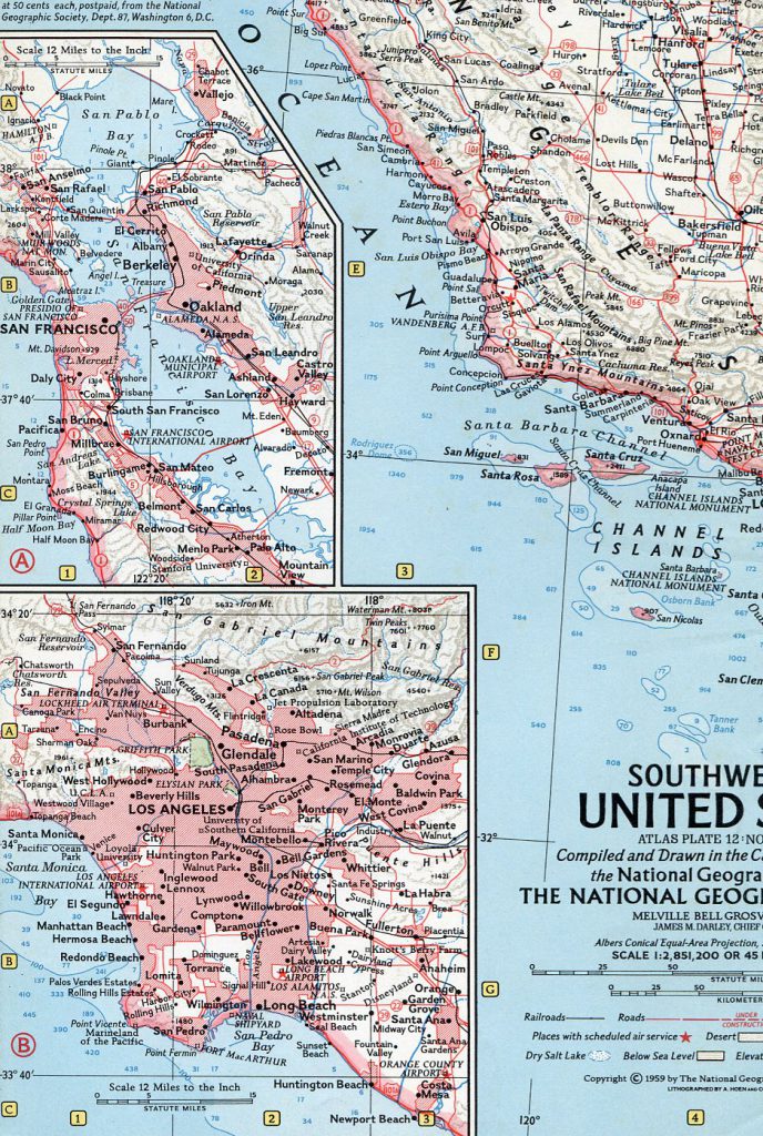 Map November 1959 - National Geographic Back Issues