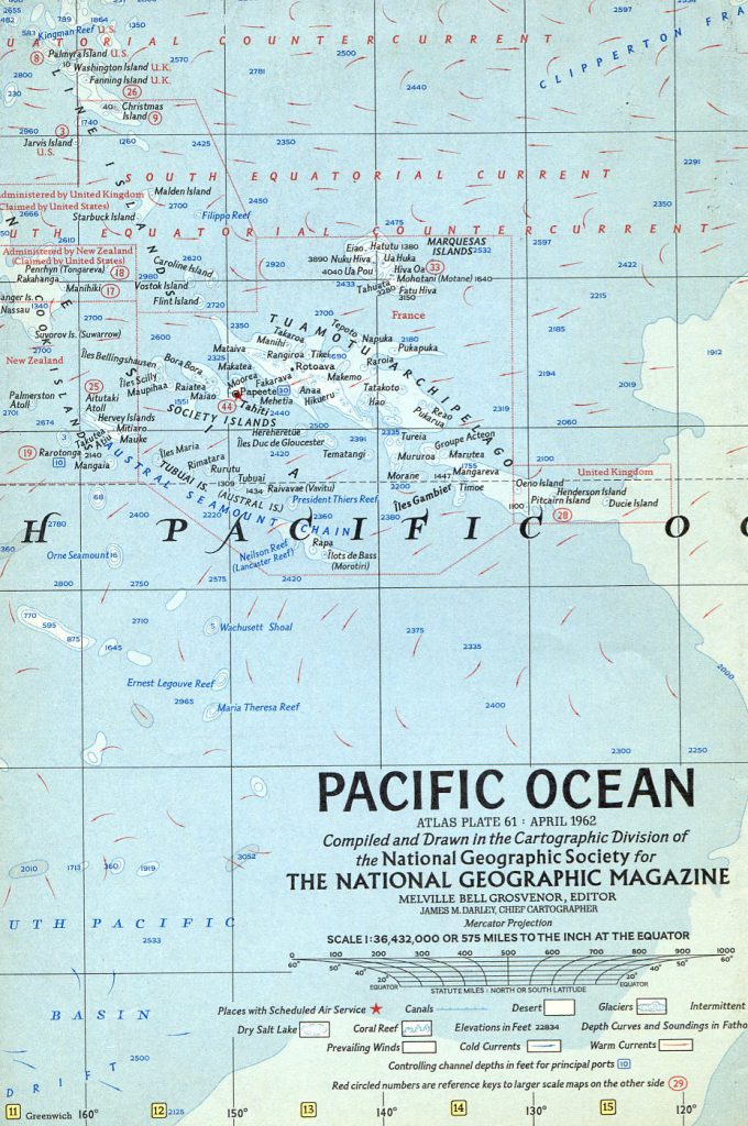 Map April 1962 - National Geographic Back Issues