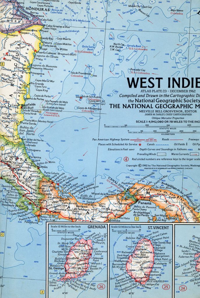 Map December 1962 - National Geographic Back Issues