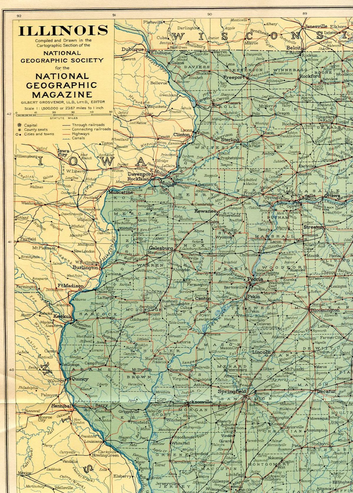 Map 1931 - National Geographic Back Issues