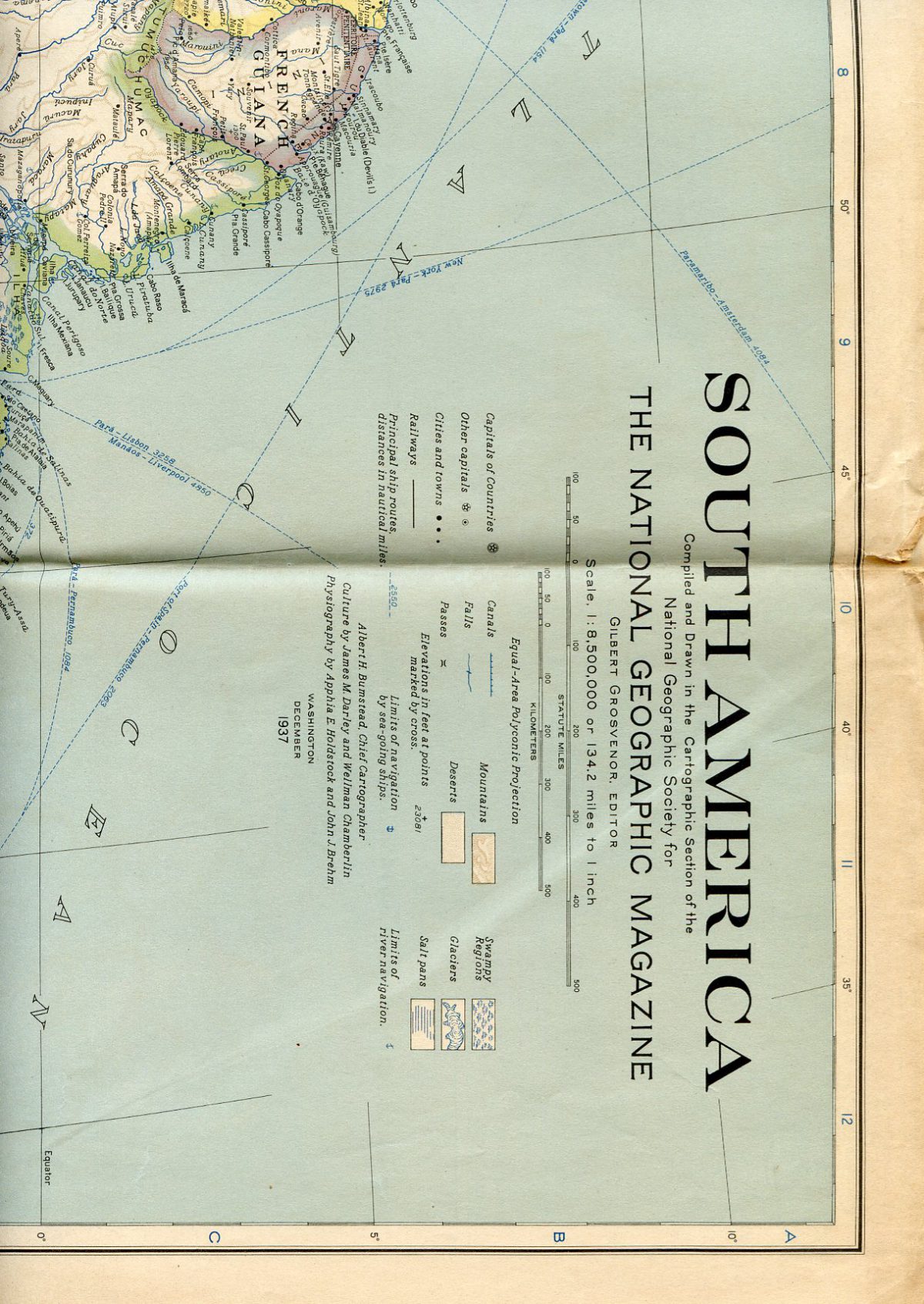 Map December 1937 - National Geographic Back Issues