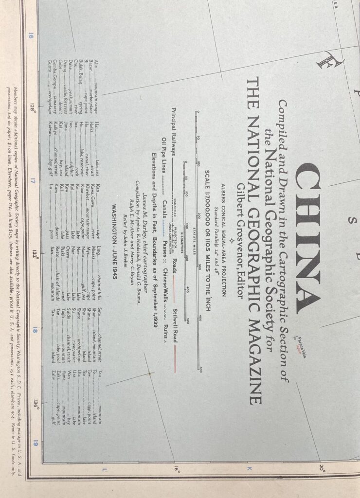 Map June 1945 - National Geographic Back Issues