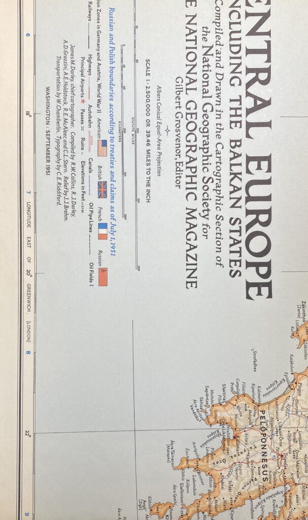 Map September 1951 - National Geographic Back Issues