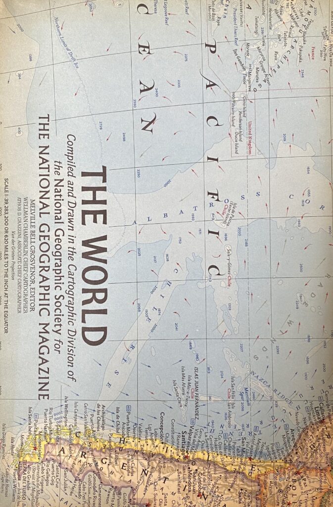 Map 1965 The World - National Geographic Back Issues